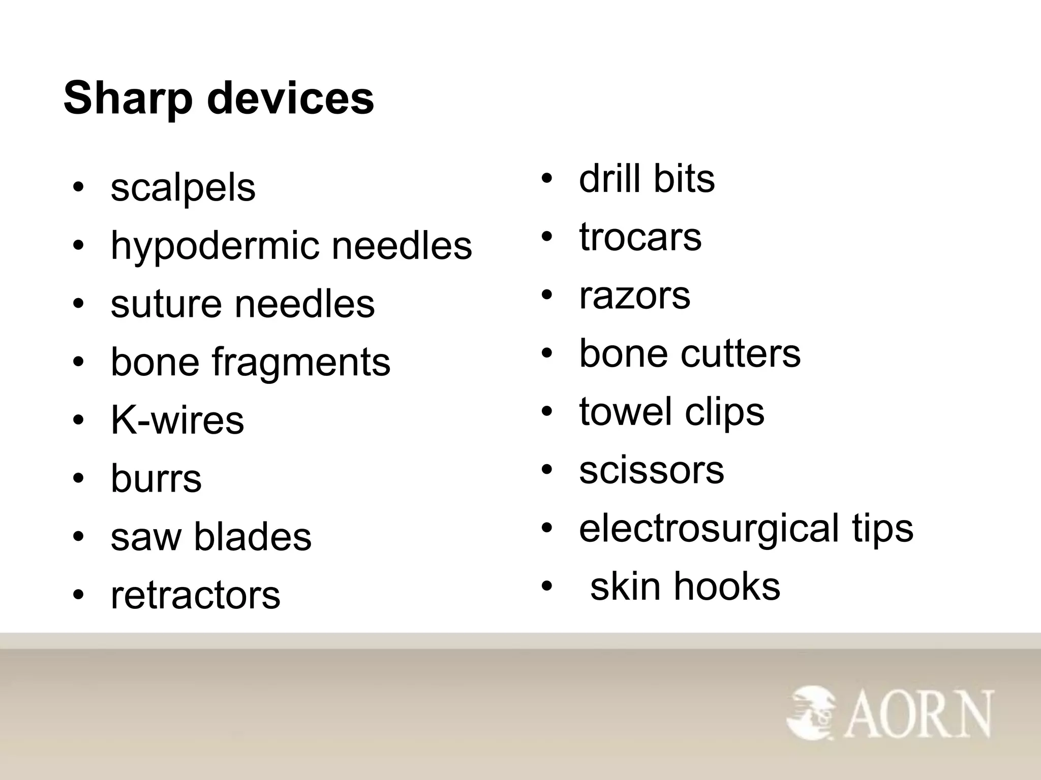 Sharps Safety - AORN Recommended Practices | PDF