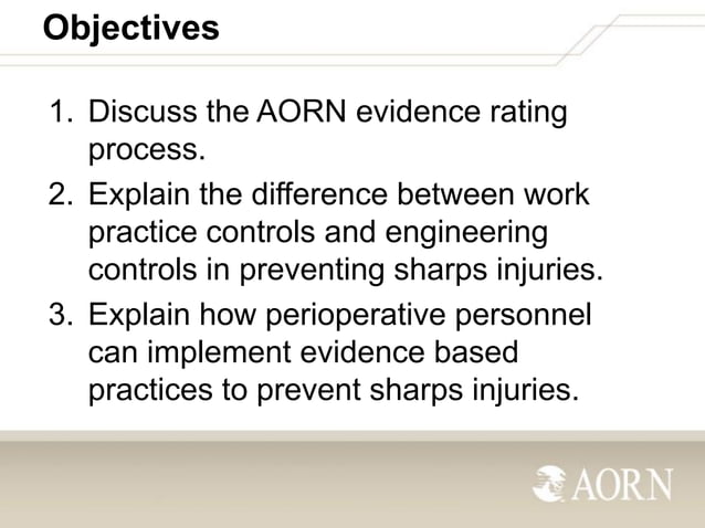 Sharps Safety - AORN Recommended Practices | PDF