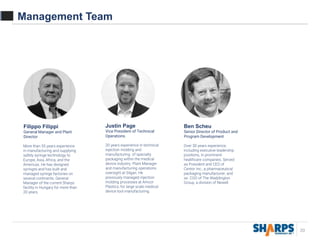 Sharps Investor Deck Oct 2023 | PDF