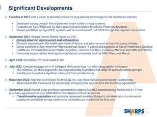 Sharps Investor Presentation October 2023 | PDF