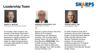 Sharps Technology Investor Presentation | PDF