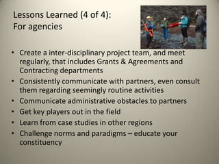 Restoration Partnerships: Lessons Learned by Scott Harris | PPT
