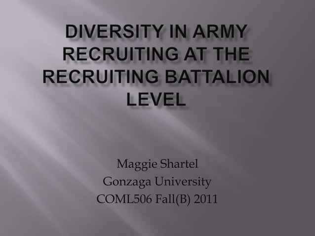 Diversity in Army Recruiting | PPT