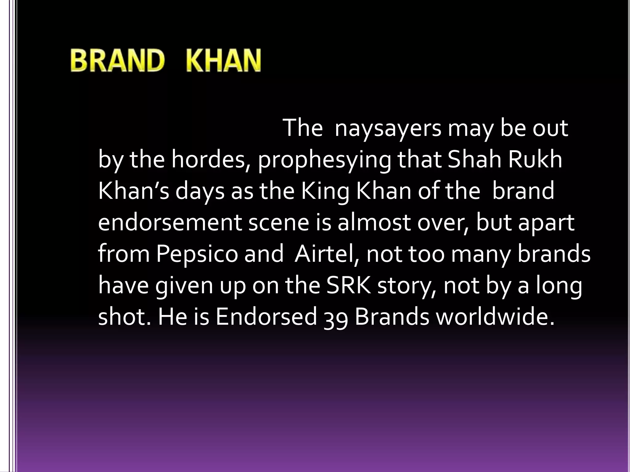 Sha rukh khan | PPTX