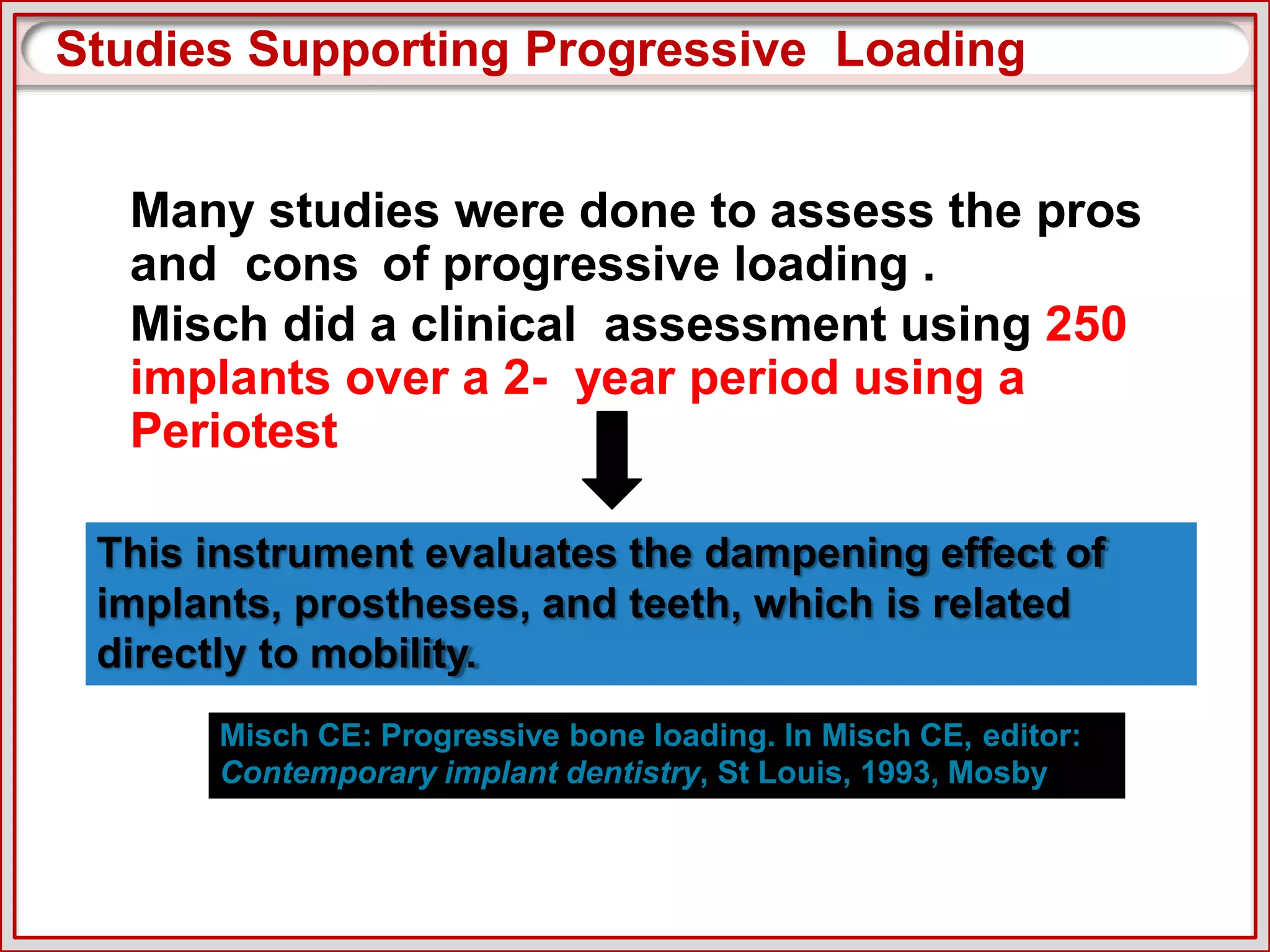PROGRESSIVE LOADING IN IMPLANTS | PPTX