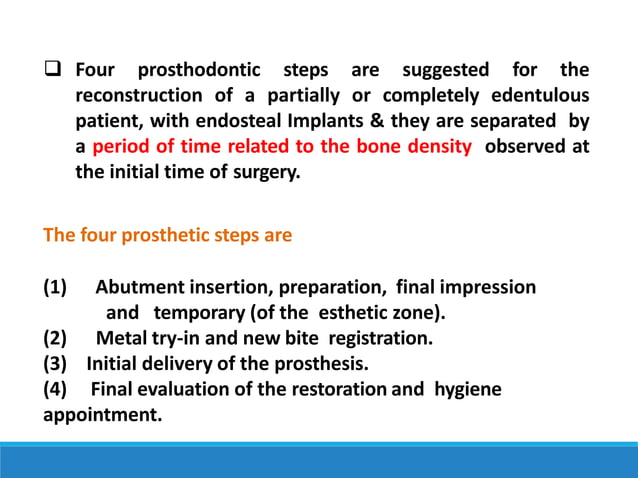 PROGRESSIVE LOADING IN IMPLANTS | PPTX | Bone and Joint Conditions ...