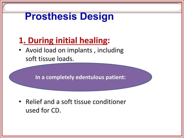 PROGRESSIVE LOADING IN IMPLANTS | PPTX | Bone and Joint Conditions ...