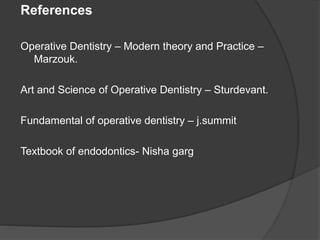 Modifications of Class 2 Cavity preparations | PPTX