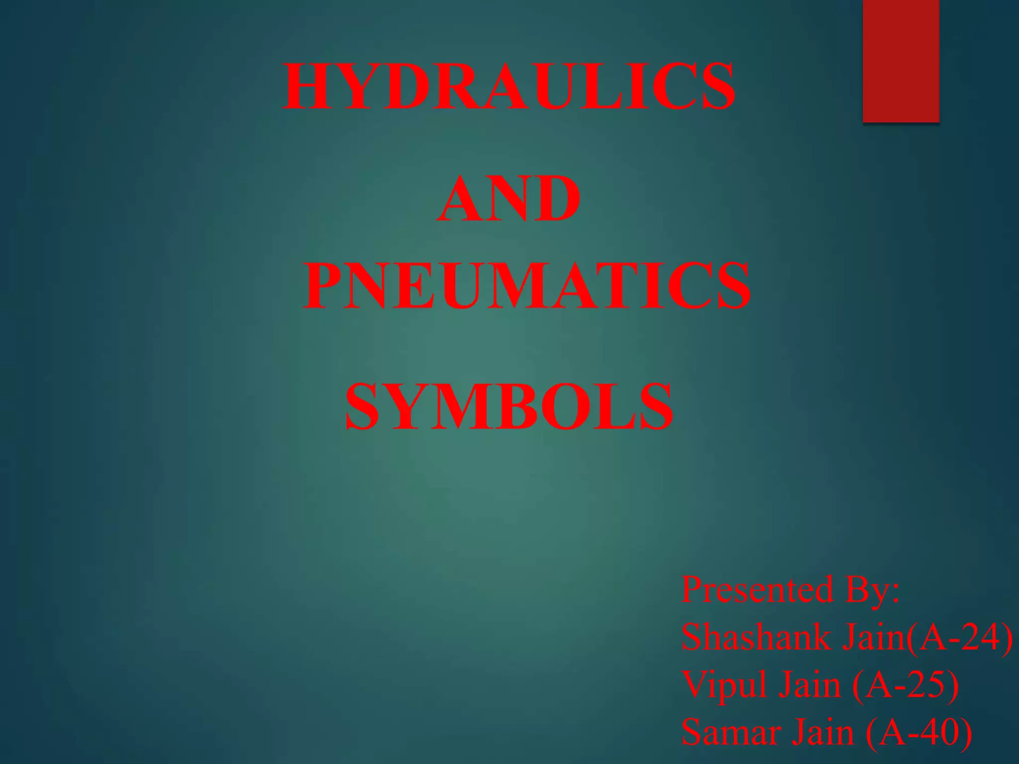 pneumatic and hydraulic symbols | PPTX