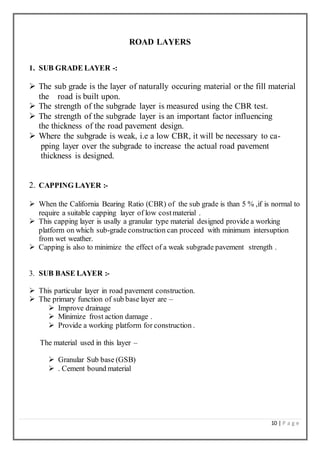Summer Training Report On Bituminous (Asphalt) Road | DOCX