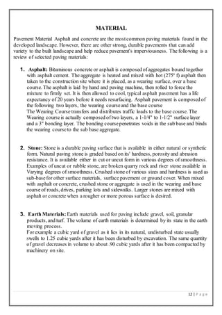 Summer Training Report On Bituminous (Asphalt) Road | DOCX