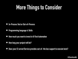 NSTC2019: Choosing CI Friendly Mobile Automation Framework | PDF ...