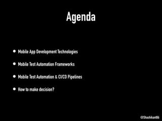 NSTC2019: Choosing CI Friendly Mobile Automation Framework | PDF | Operating Systems | Computer ...