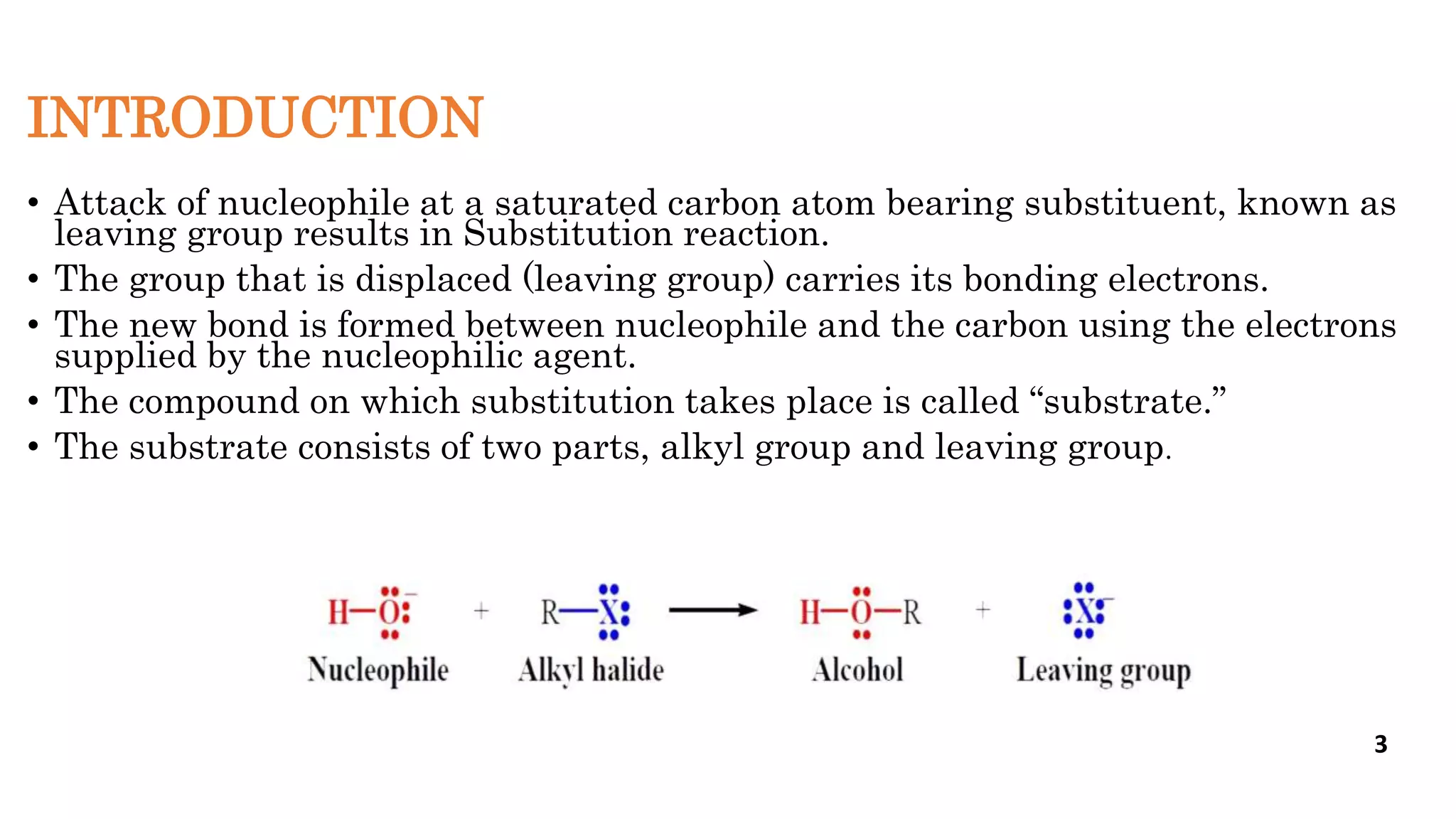 Nucleophilic Substitution reaction (SN1 reaction) | PPTX