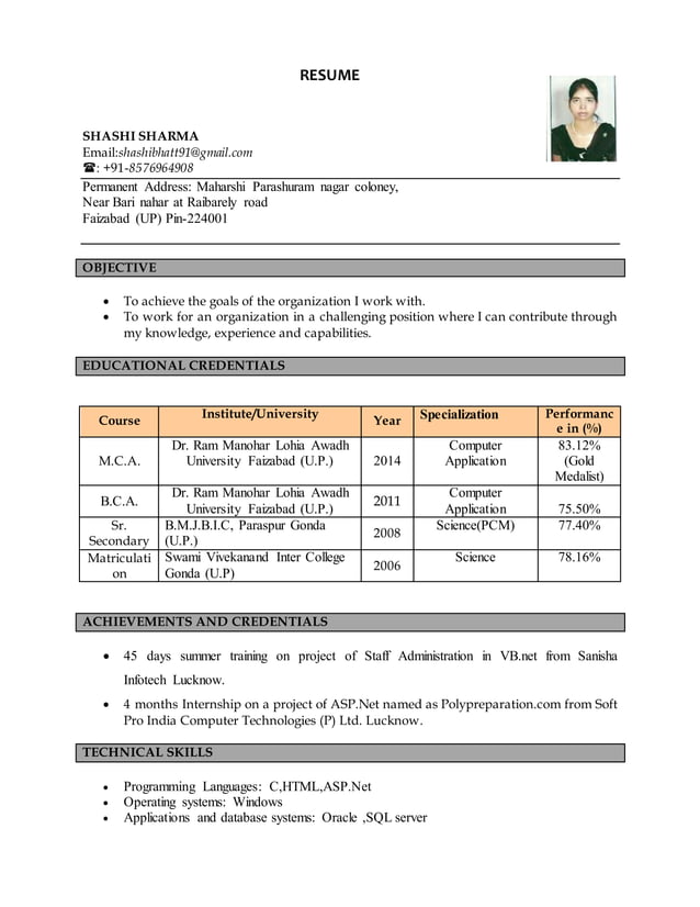 Shashi resume | PDF