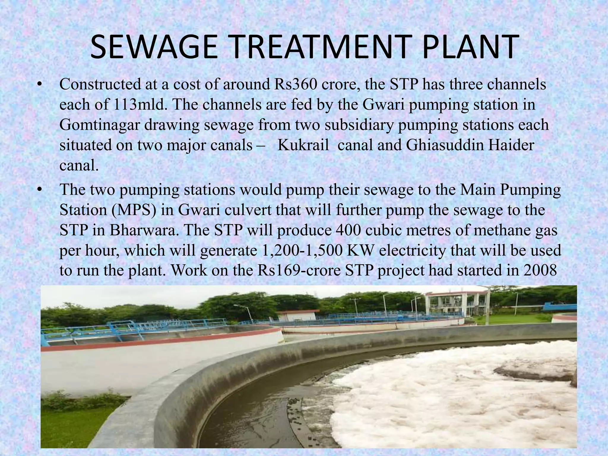 SEWAGE TREATMENT PLANT,LUCKNOW | PPTX