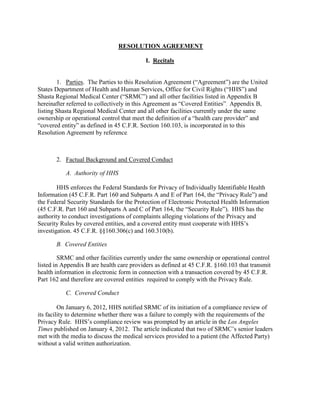 Shasta agreement | PDF