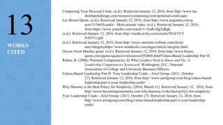 Shaub, K. - Leadership Credo | PPTX