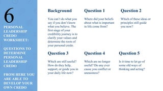Shaub, K. - Leadership Credo | PPTX