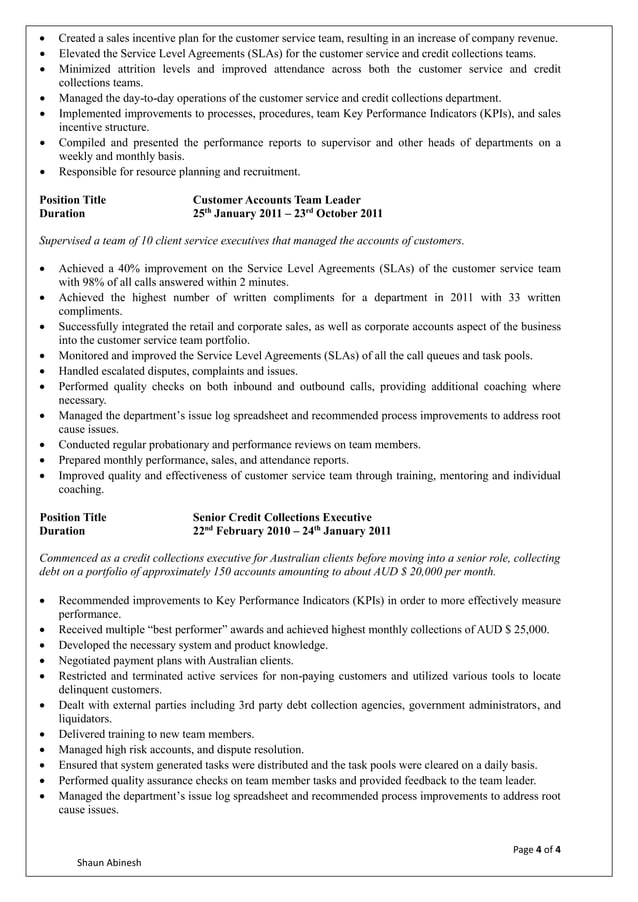 Shaun Abinesh (Resume) | PDF | Sales | Business