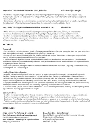 Shaun Adams Cv Nov2011 | PDF