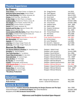 Shaun Motley Television Resume 2011 | DOC