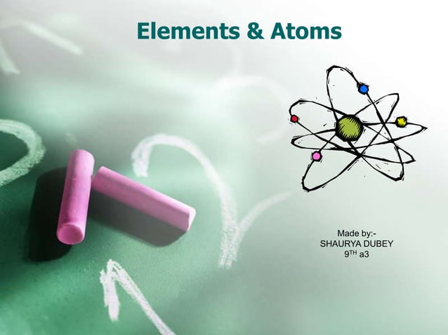 Atoms and Molecules | PPT