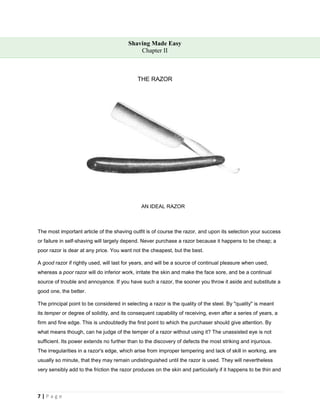 Shaving Made Simple - What Every Man Who Shaves Ought To Know