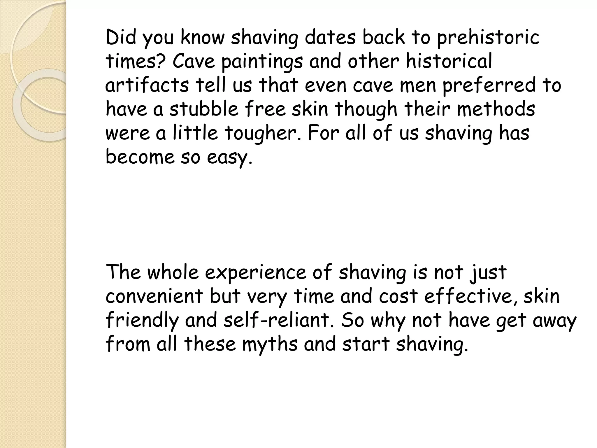 Shaving Myths And Facts | PPTX