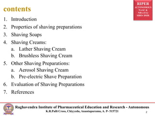 Shaving Soaps & Creams | PPTX | Skin Care | Beauty