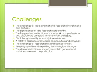 Challenges of Social Work Research | PPTX