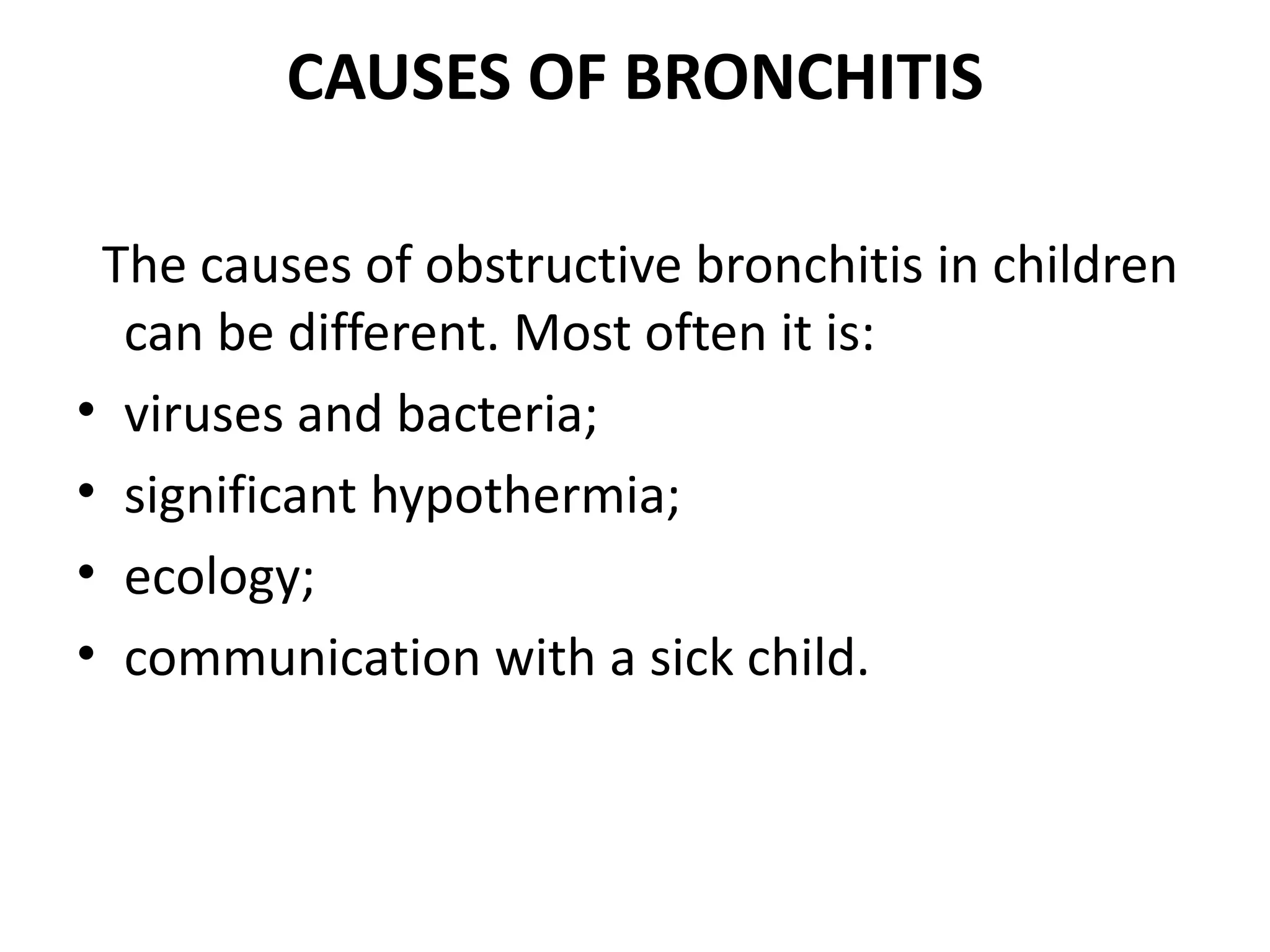 obstructive bronchitis | PPTX