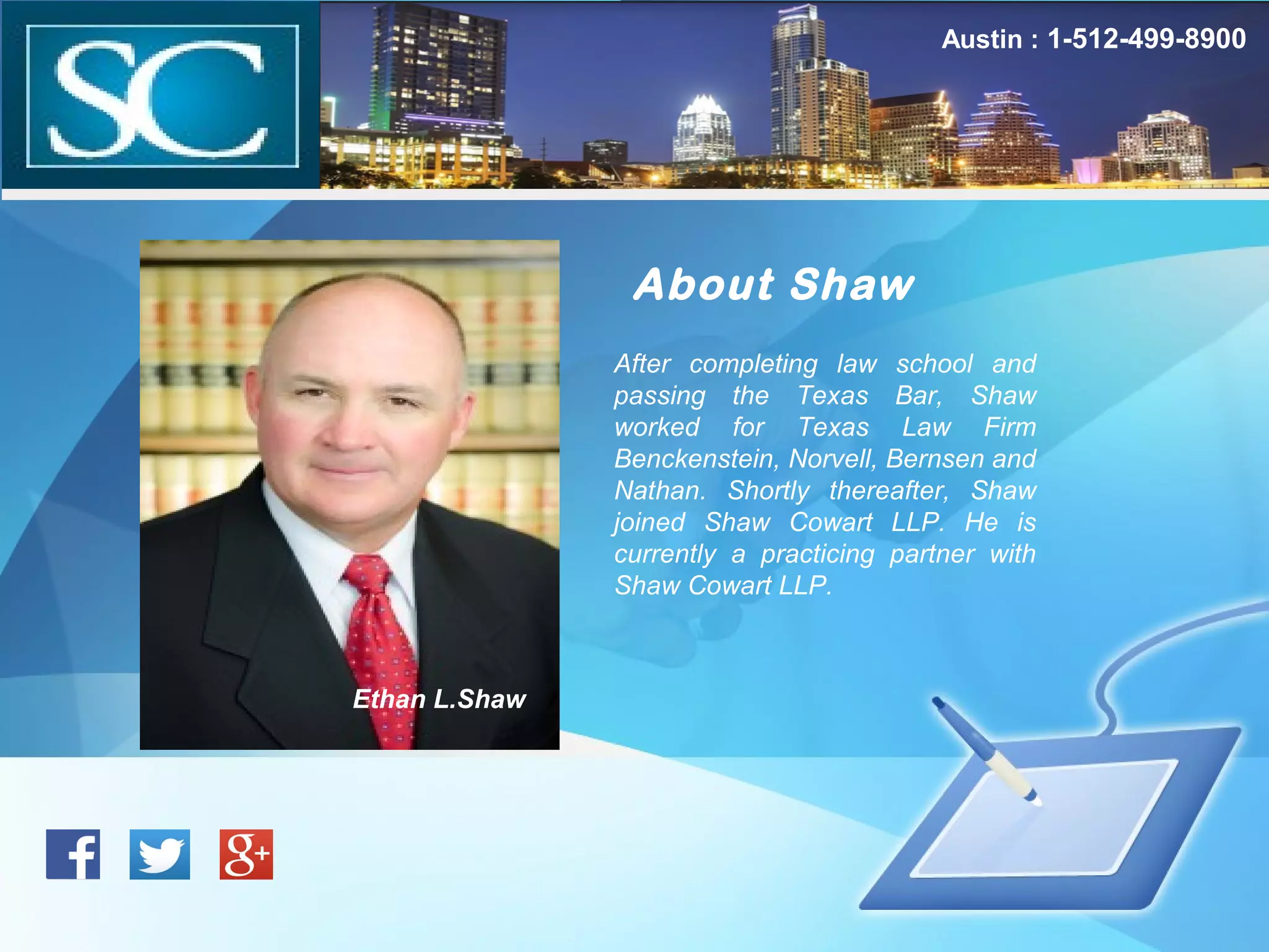 Shaw Cowart LLP | PPT | Legal Services Industry | Industries
