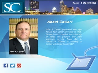 Shaw Cowart LLP | PPT | Legal Services Industry | Industries
