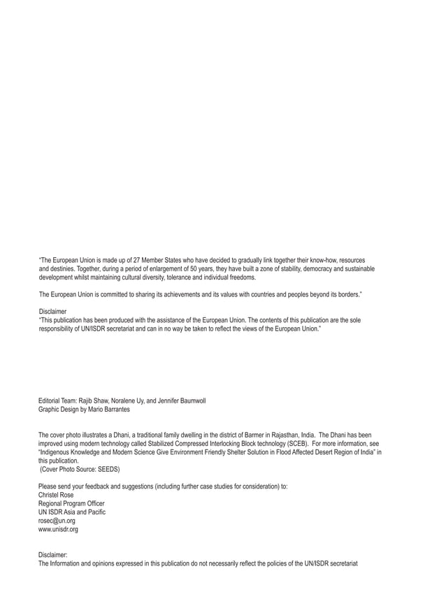 Indigenous knowledge for disaster risk reduction: Good practices and ...