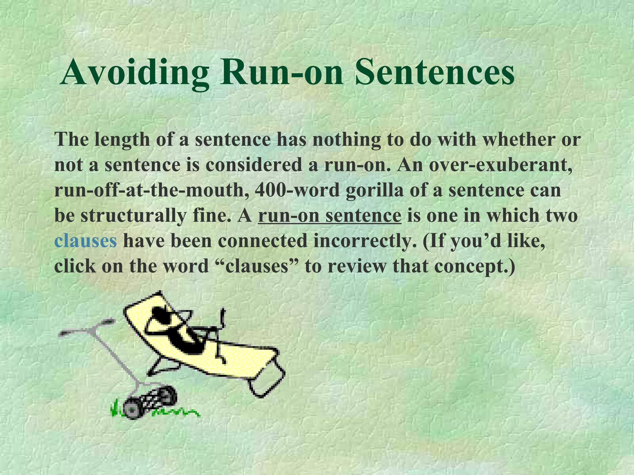 Run on Sentences | PPT