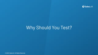 Shawn Fowler with SalesLoft: Sales Development Testing the Right Way | PPT