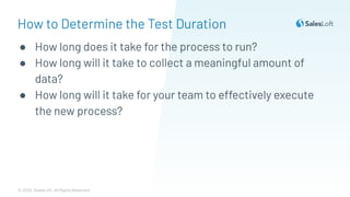 Shawn Fowler with SalesLoft: Sales Development Testing the Right Way | PPT
