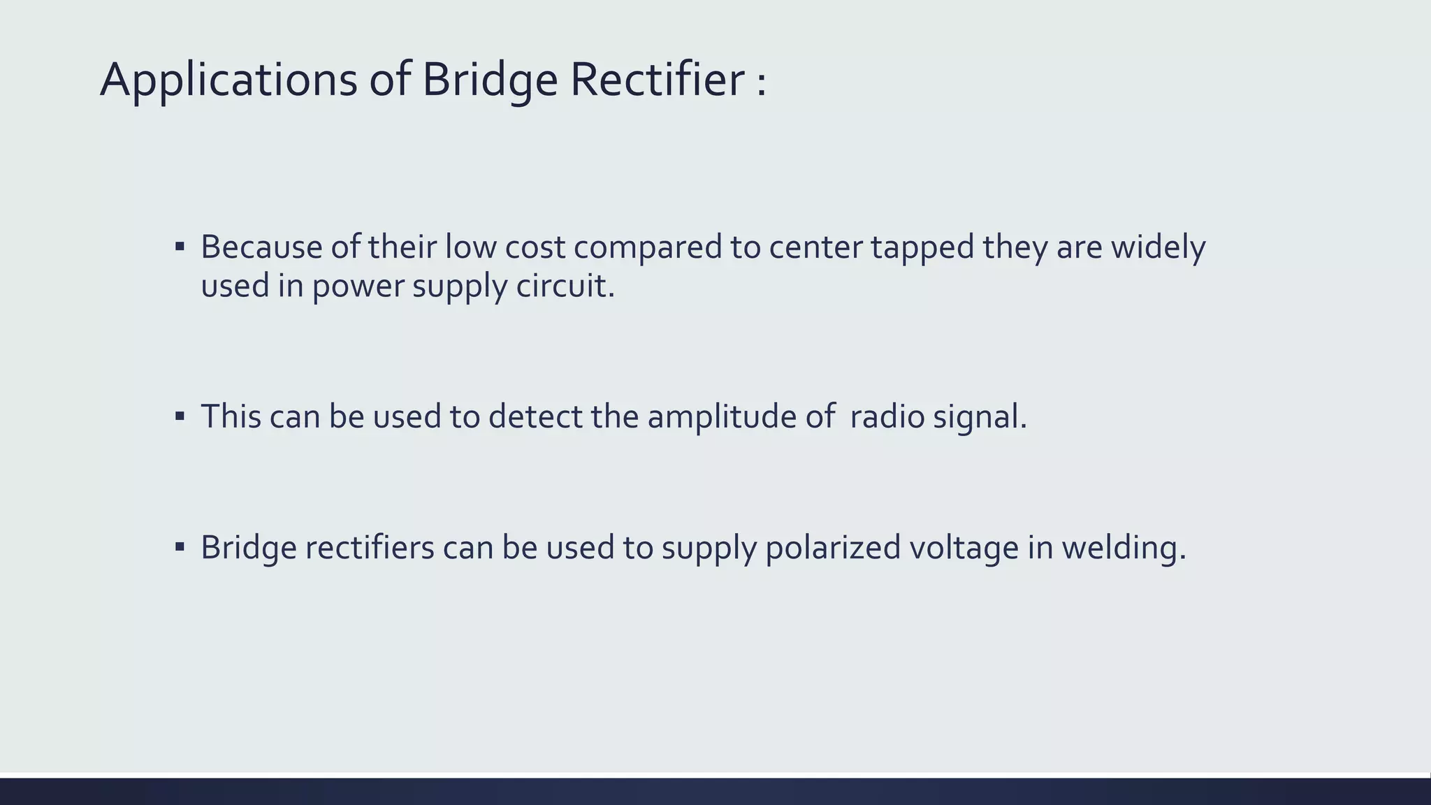 Zener diode and full wave rectifier or bridge connection | PPTX