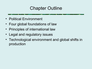 The Political, Legal, and Technological Environment of Global Business ...
