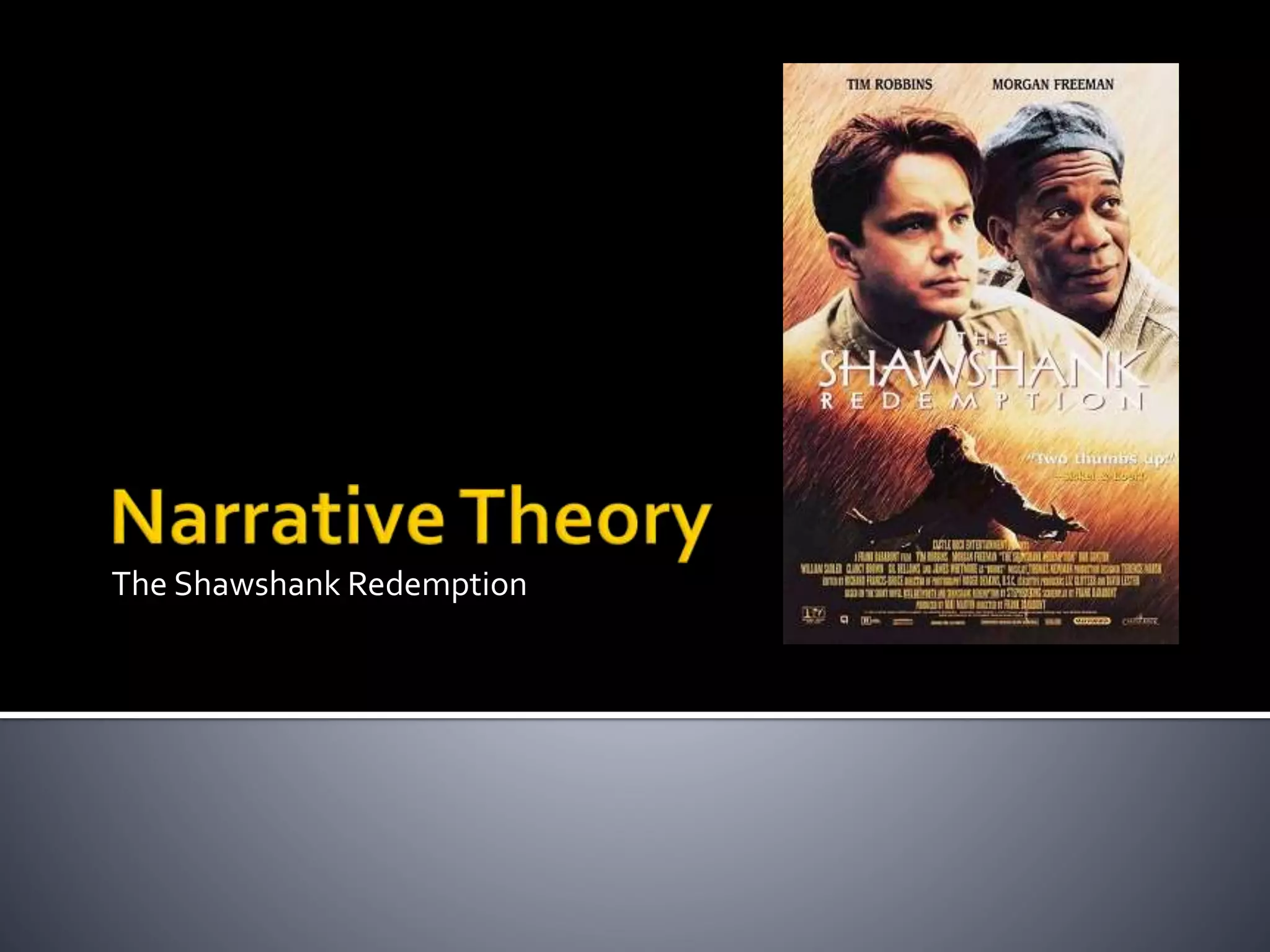 Narrative in Shawshank Redemption | PPTX