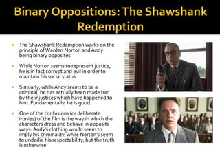 Narrative in Shawshank Redemption | PPTX