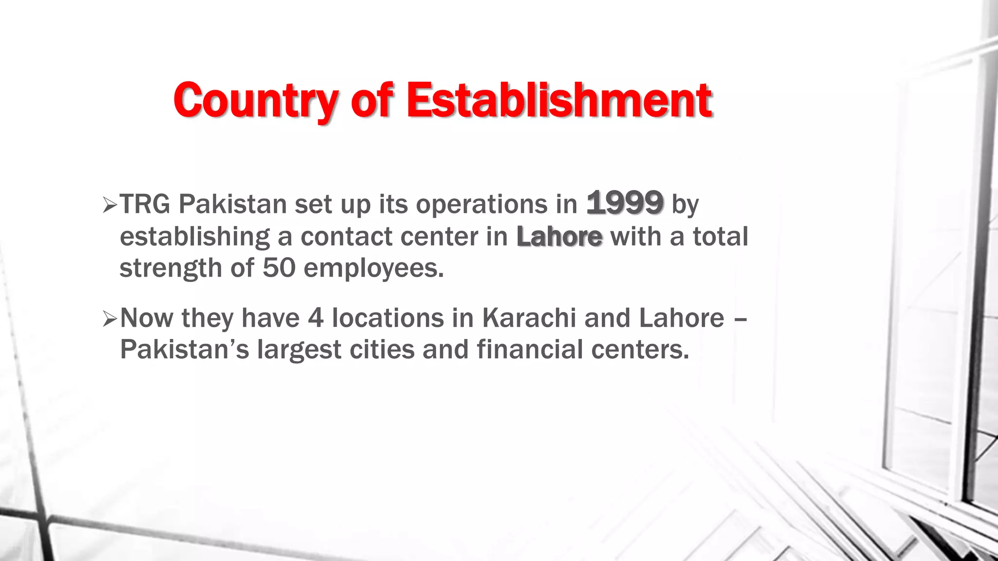 TRG Pakistan LTD | PPTX