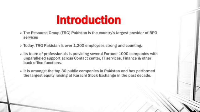 TRG Pakistan LTD | PPTX