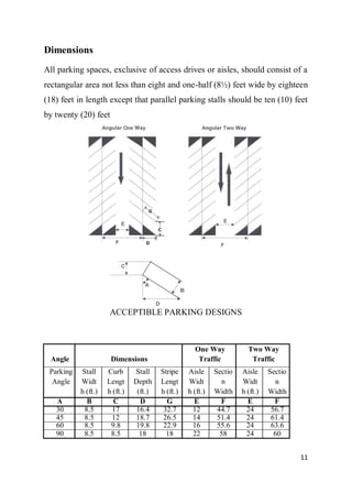 Car Parking Design in Urban Planning | PDF