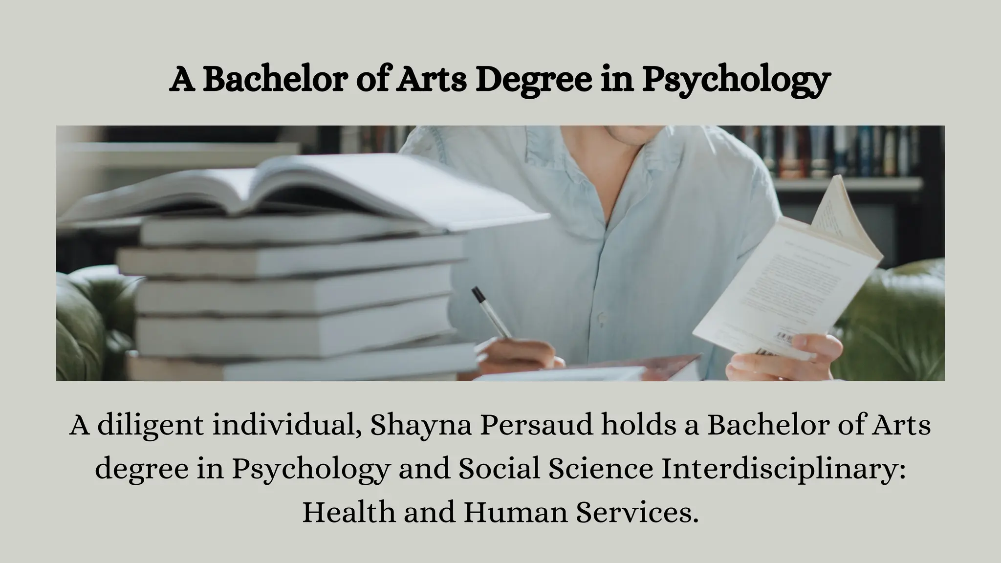 Shayna Persaud - A Passionate College Graduate | PPT