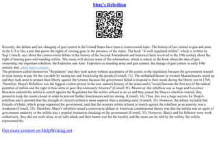 Shays Rebellion Dbq | PDF