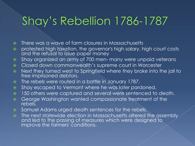 Shays rebellion ppt | PPTX