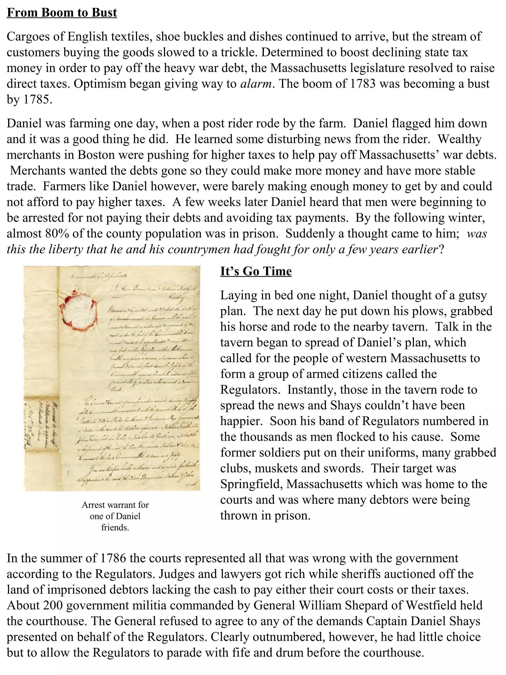 Shays rebellion reading | PPT