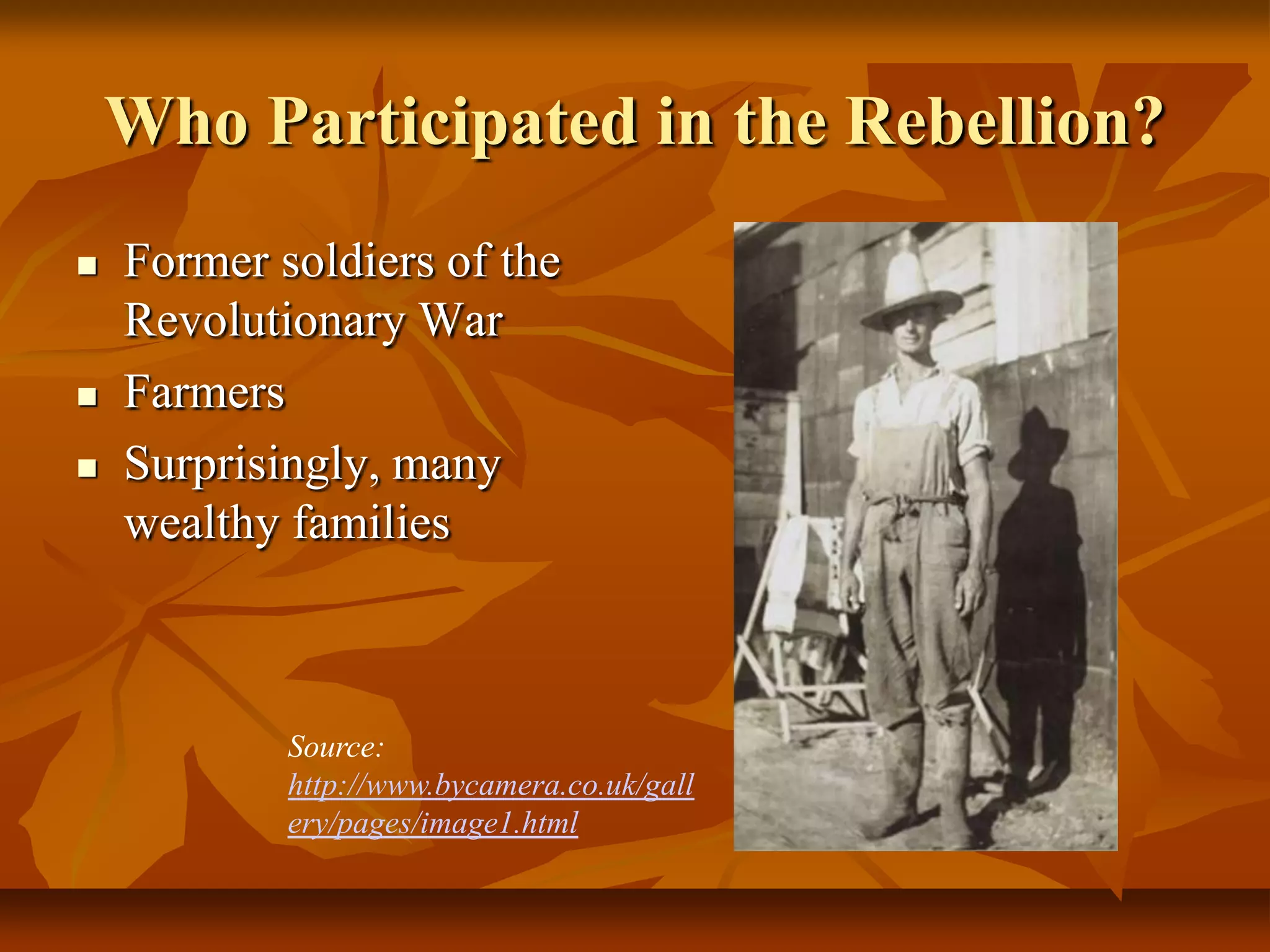 The History of Shays’s Rebellion | PPT